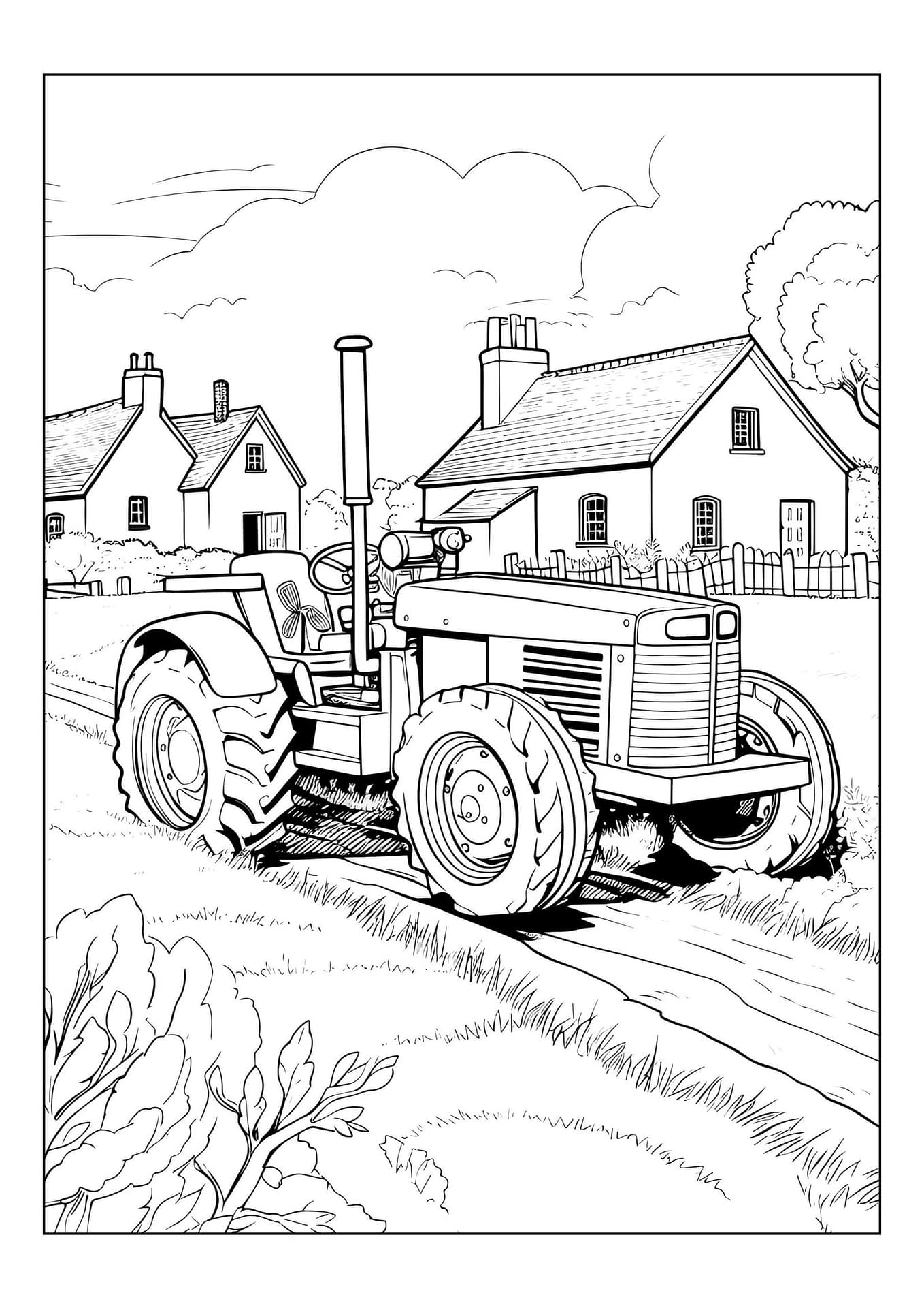 On the Farm - Free Colouring Pages