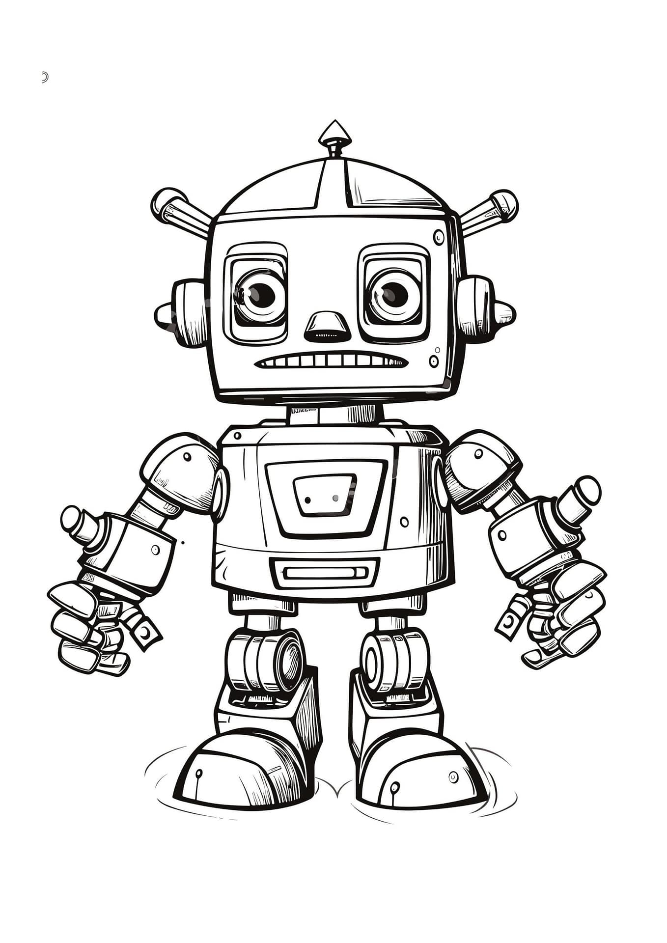 Robots - Free Colouring Pages