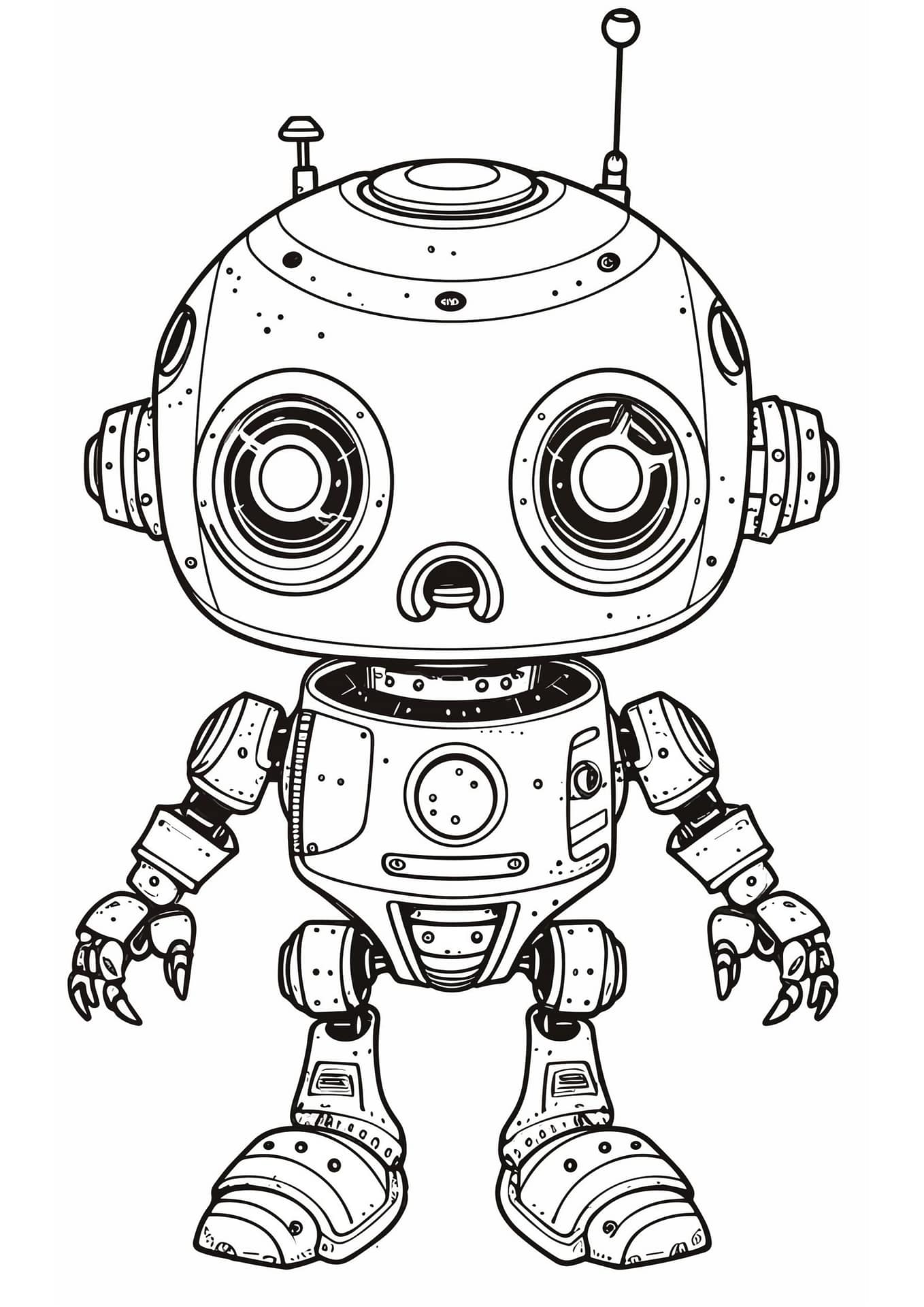 Robots - Free Colouring Pages