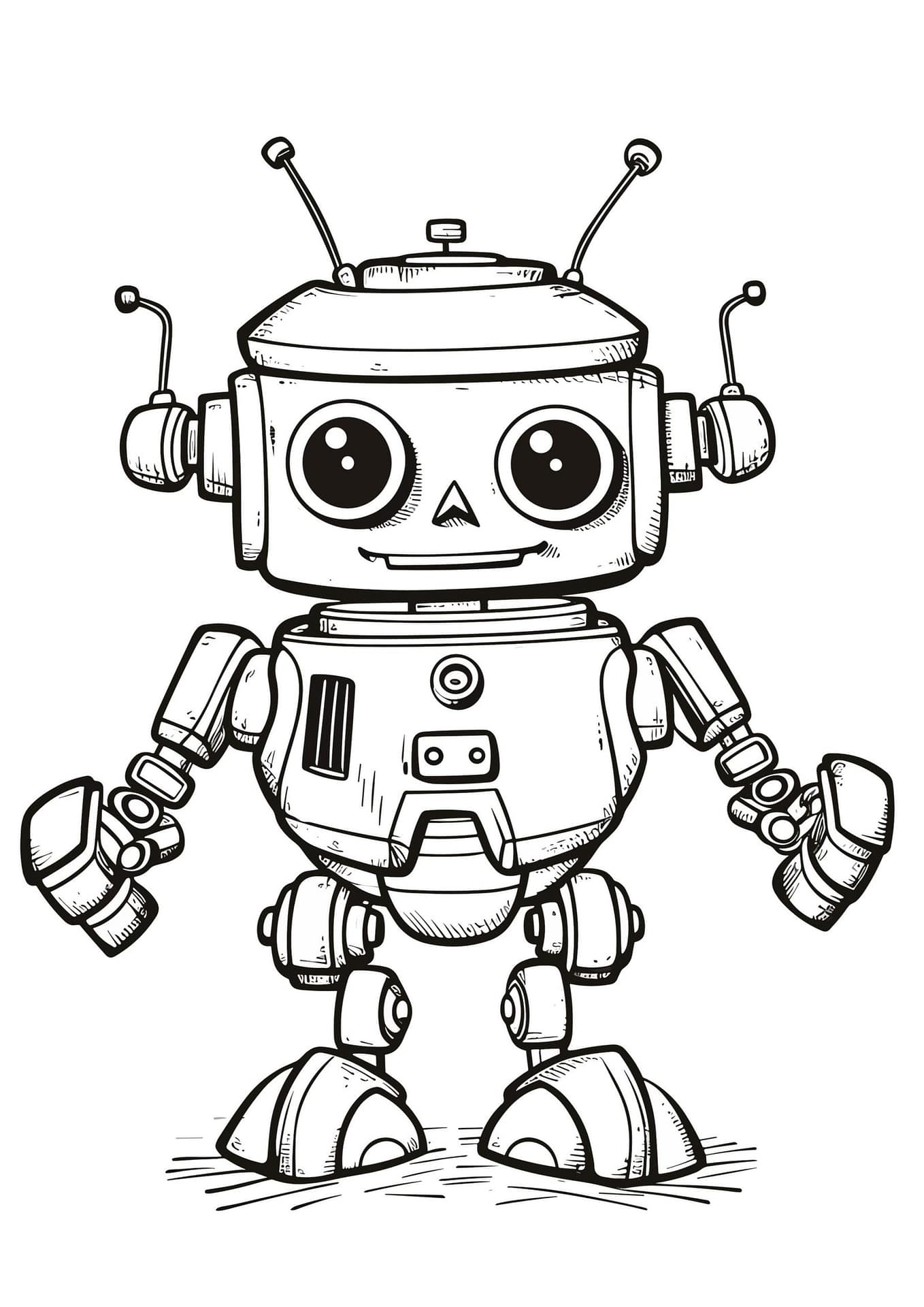Robots - Free Colouring Pages